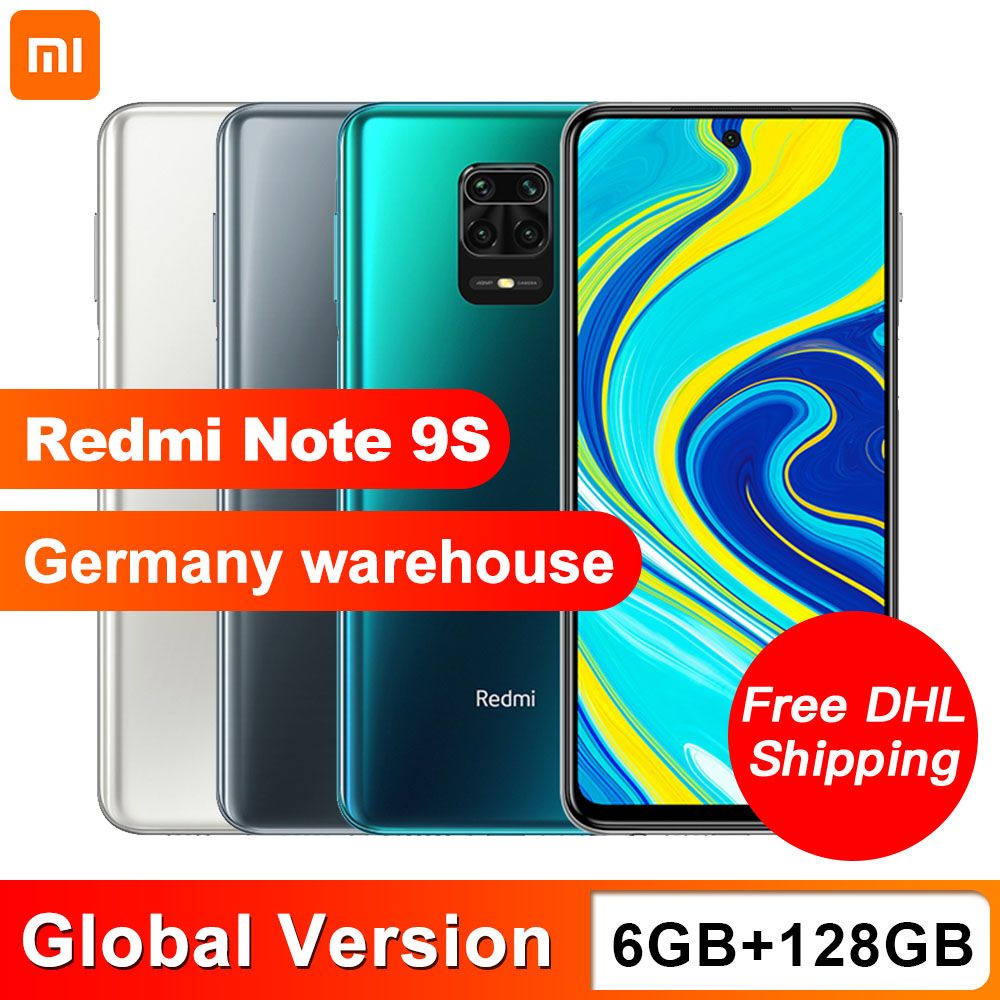2021 Global Version Xiaomi Redmi Note 9S 9 S 6GB 128GB Smartphone ...