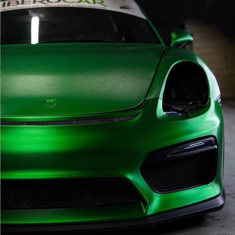 2021 Premium Matt Chrome Brushed Metallic Green Vinyl Foil Car Wrap ...
