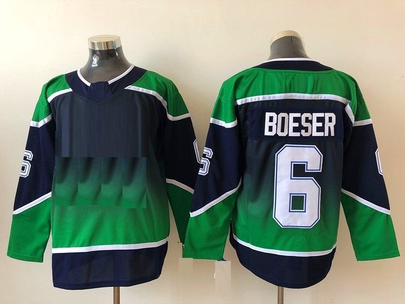 Mens 2023 Reverse Retro 2.0 Hockey Jerseys 6 Brock Boeser 40 Elias ...