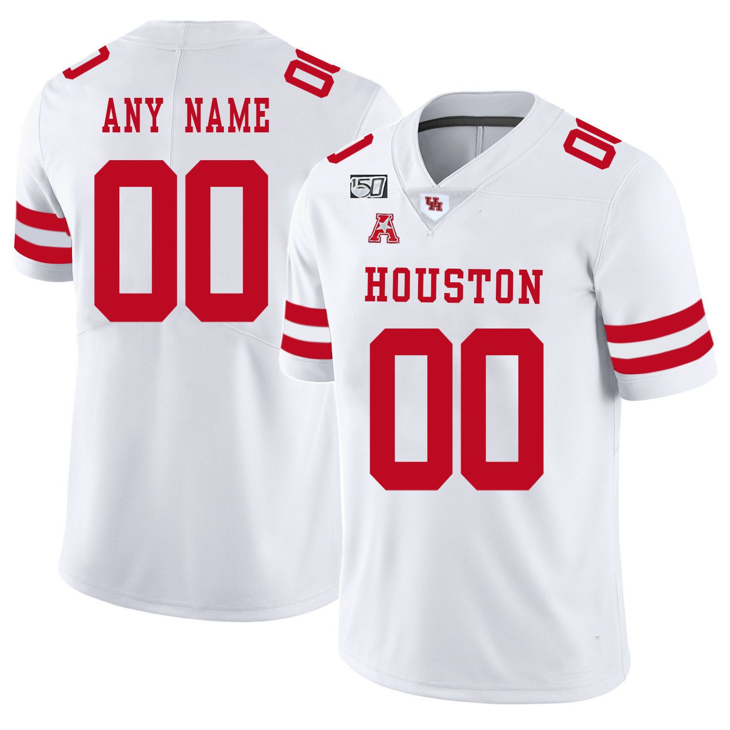Custom UH Houston Cougars Football Jersey Alton McCaskill Art Green ...