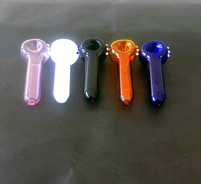 2020 Smoking Pyrex Glass Tobacco Spoon Pipes Colorful Glass Hand Pipes ...
