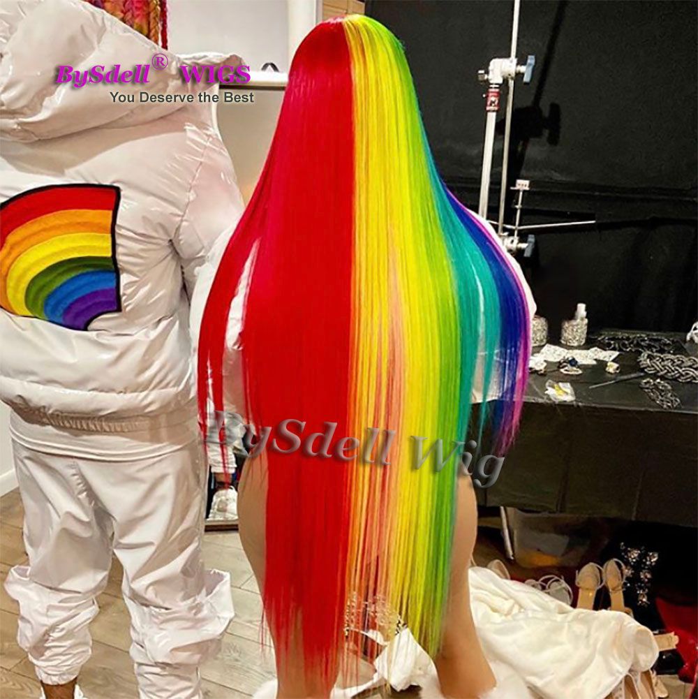 Nicki Minaj Rainbow Wig