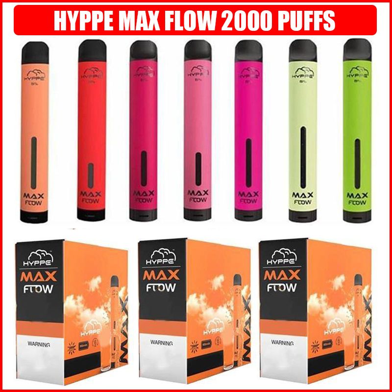 Hype MAX FLOW 2000 Puffs Luftstrom Vape Einweg E Zigaretten ...