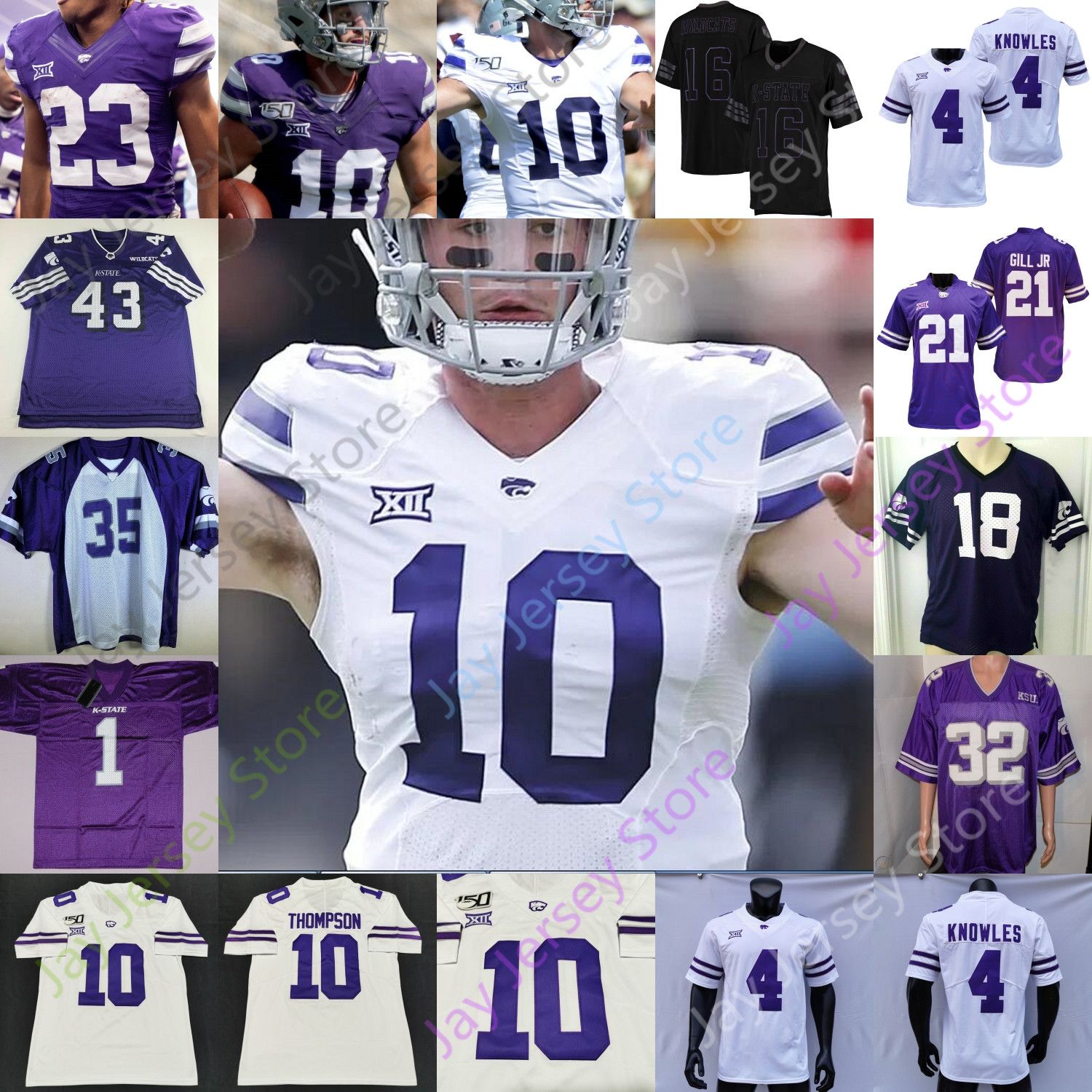 2021 2020 Custom Kansas State Wildcats KSU Footbal Jersey NCAA College ...