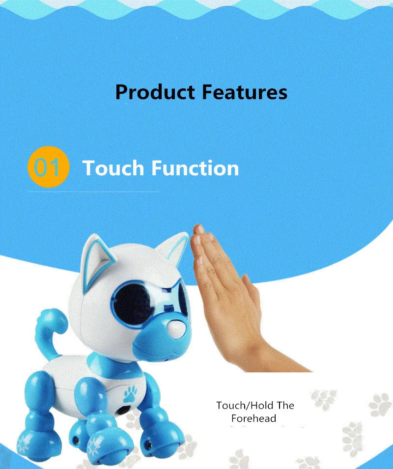 Mini Perro Robot Con Ojos LED Inteligente Talking Walking Puppy Puppy ...