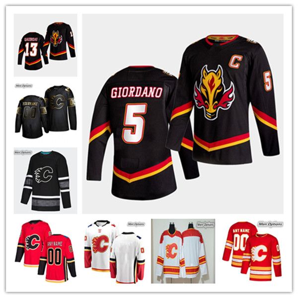 2021 2021 Calgary Flames Reverse Retro Jersey Hockey Johnny Gaudreau ...