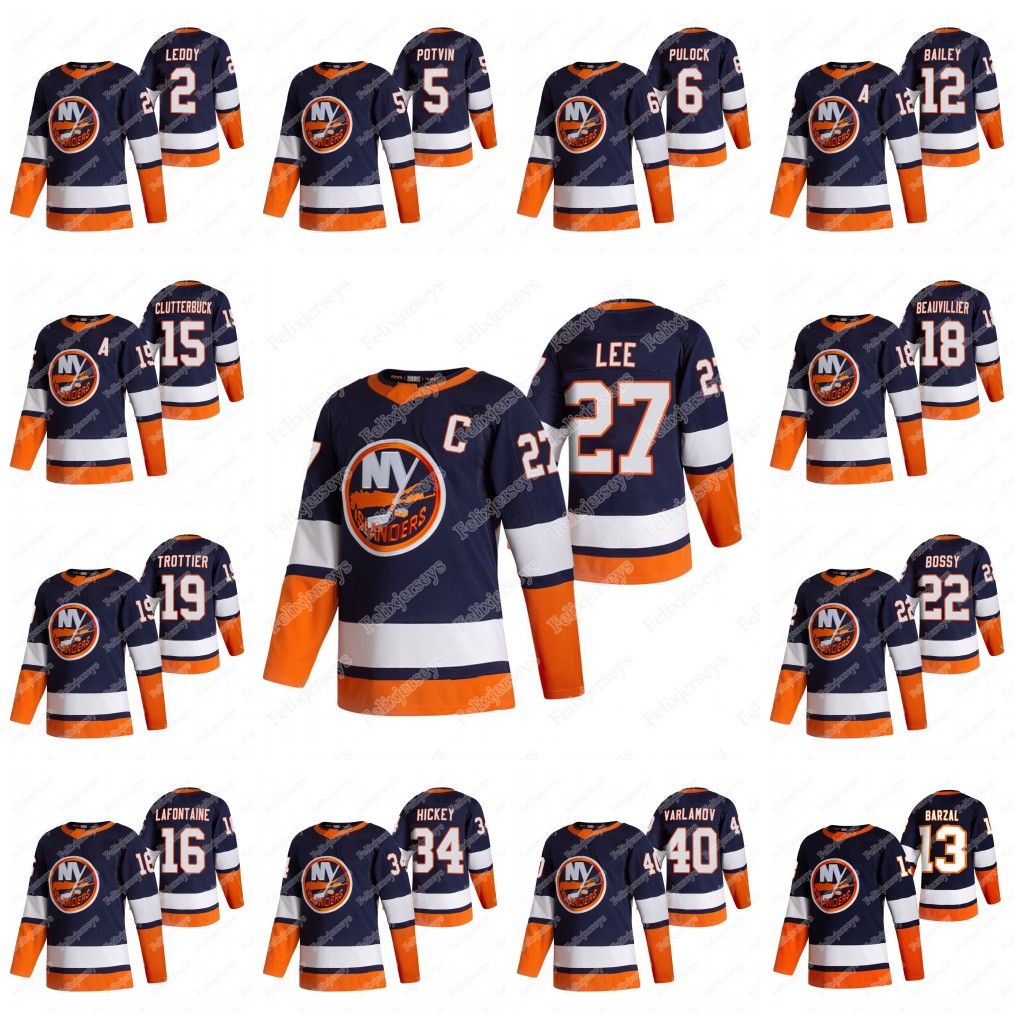 2021 New York Islanders 2020 21 Reverse Retro Jersey Anders Lee Mathew ...