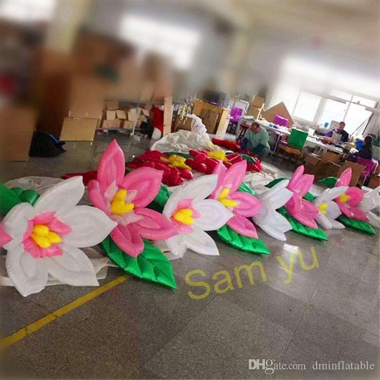 Wholesale Red And White Inflatable Flowers Chain 10m Length Inflatables ...