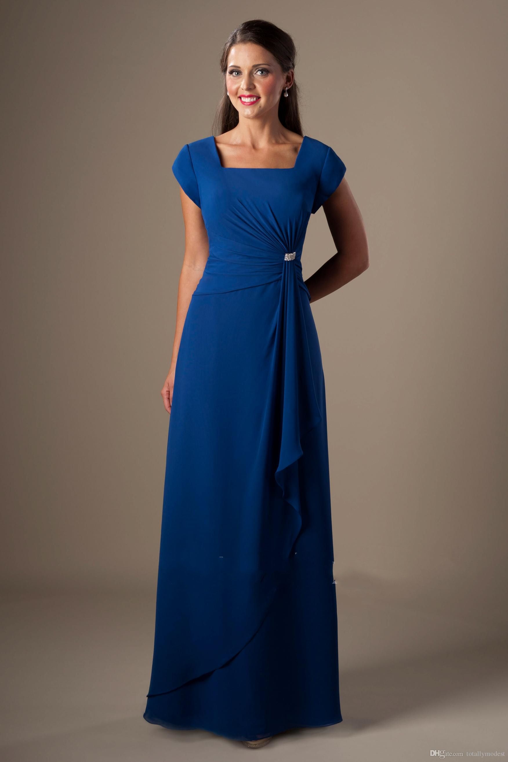 Modest Royal Blue Bridesmaid Dresses