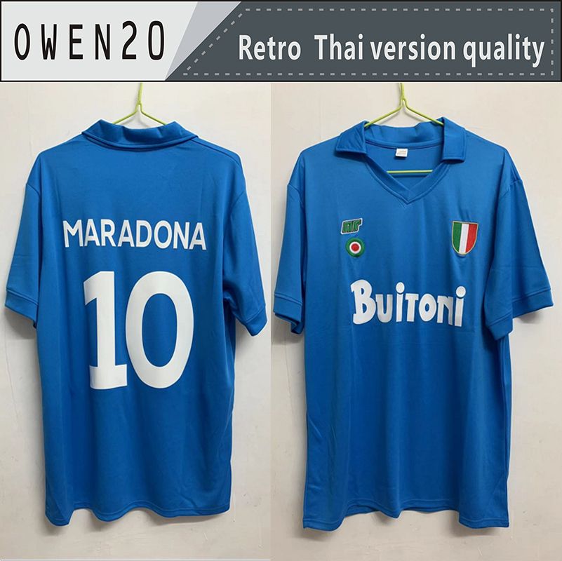 2021 1987 1988 Napoli Retro Soccer Jerseys 87 88 Coppa Italia SSC ...