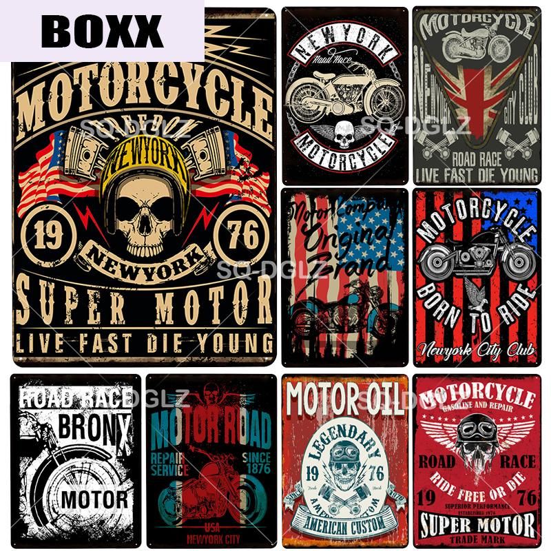 2020 Motorcycle Metal Sign Vintage Metal Plaque Plate Club Wall Decor ...