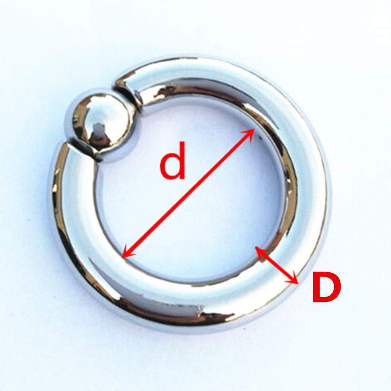 7 Sizes PA Rings Cockrings Stainless Steel Mini Glans Ring Penis ...