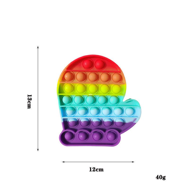 14.5CM Sensory Fidget Poo Its Toys Kids Christmas Gift Rainbow Xmas ...