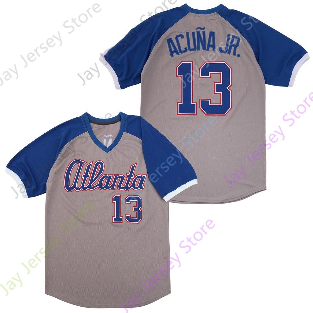 Ronald Acuna Acuna Jr Trikot 2021 ASG 150. Patch Babyblauer Pullover ...