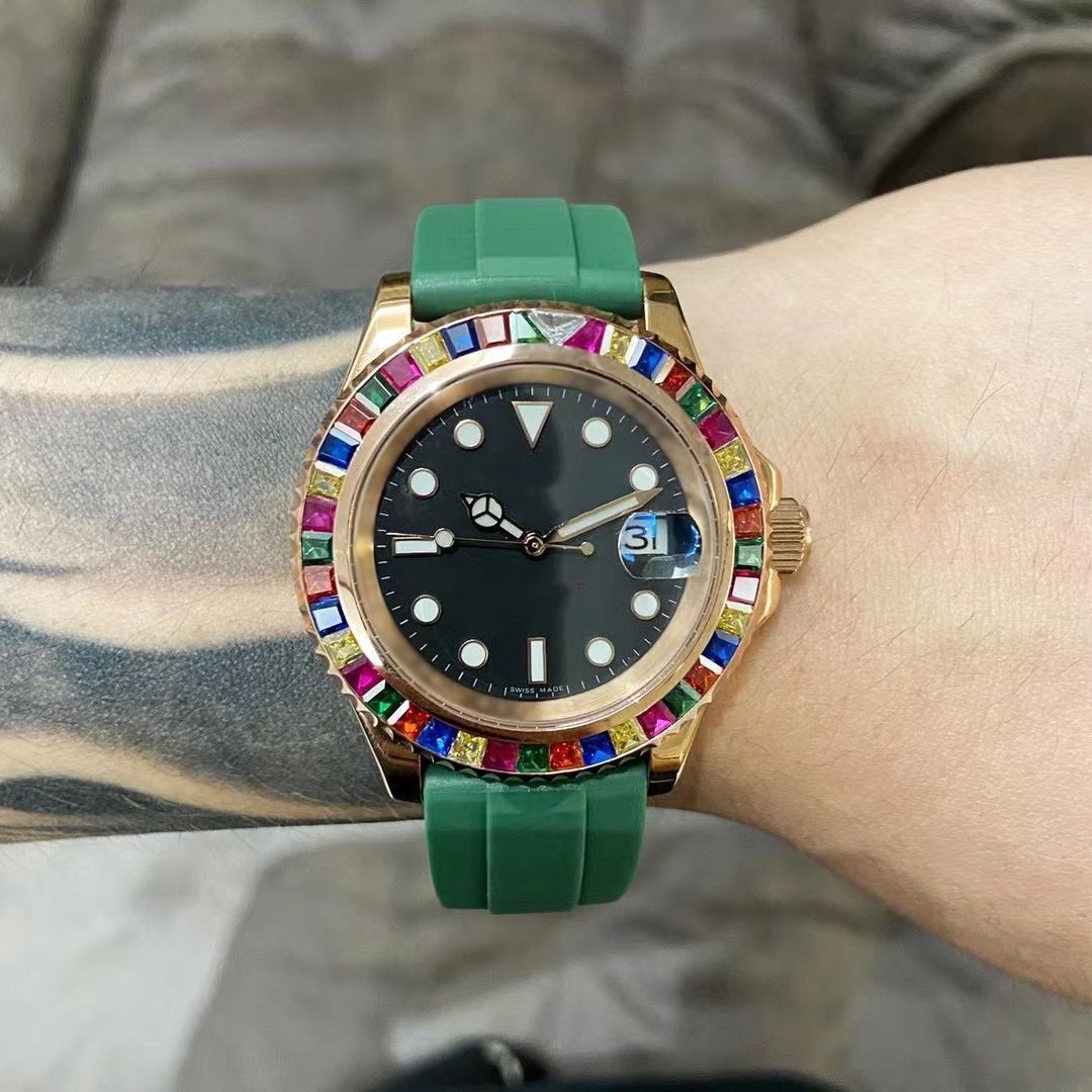 18K Gold Plated Diamond Classic Wristwatch With Diamond Accents From ...