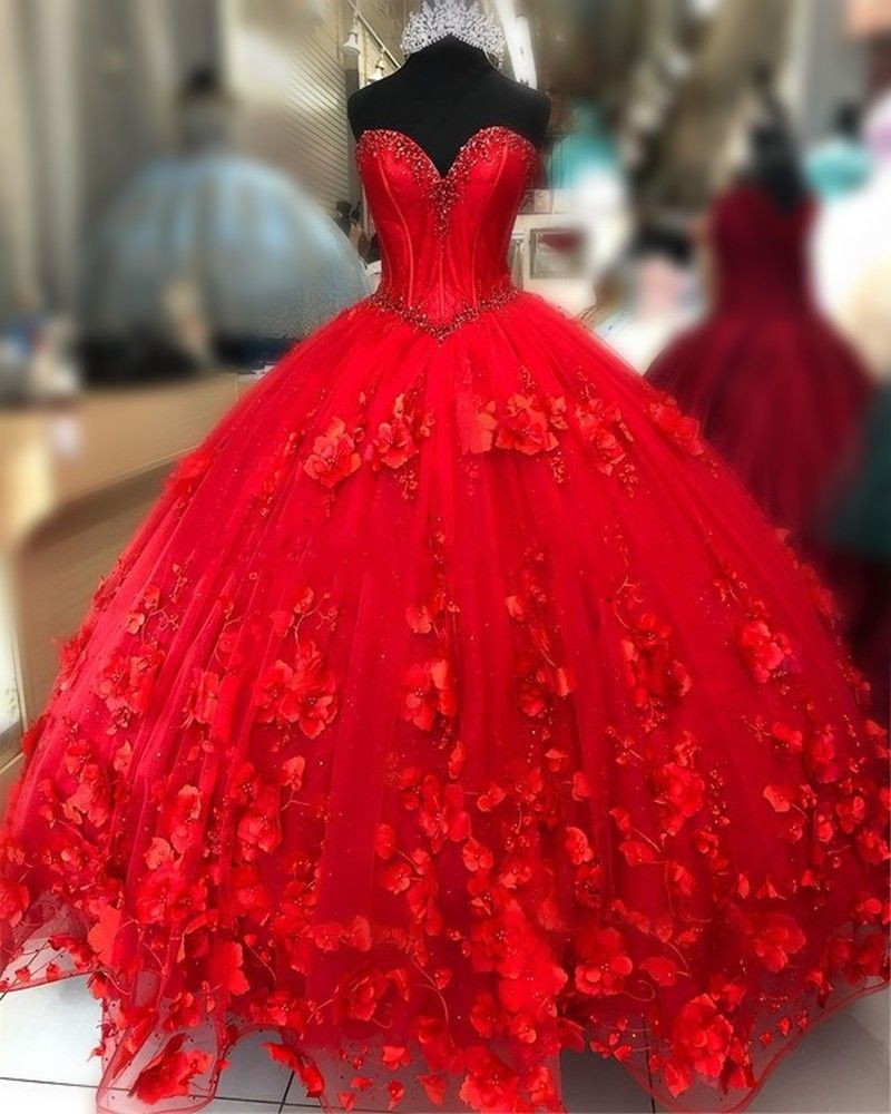 Red Sweet 16 Dresses