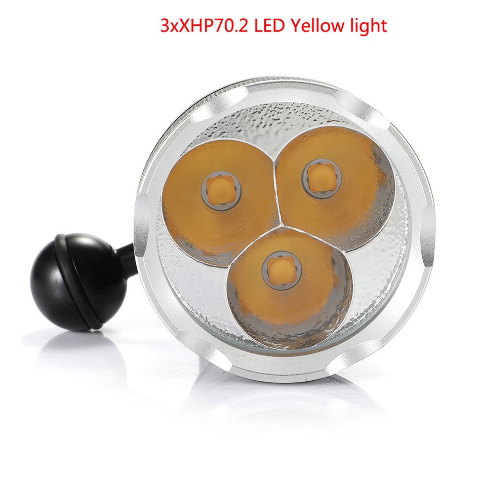 S300 XHP70 LED Torches Yellow White Light Diving Flashlight ...