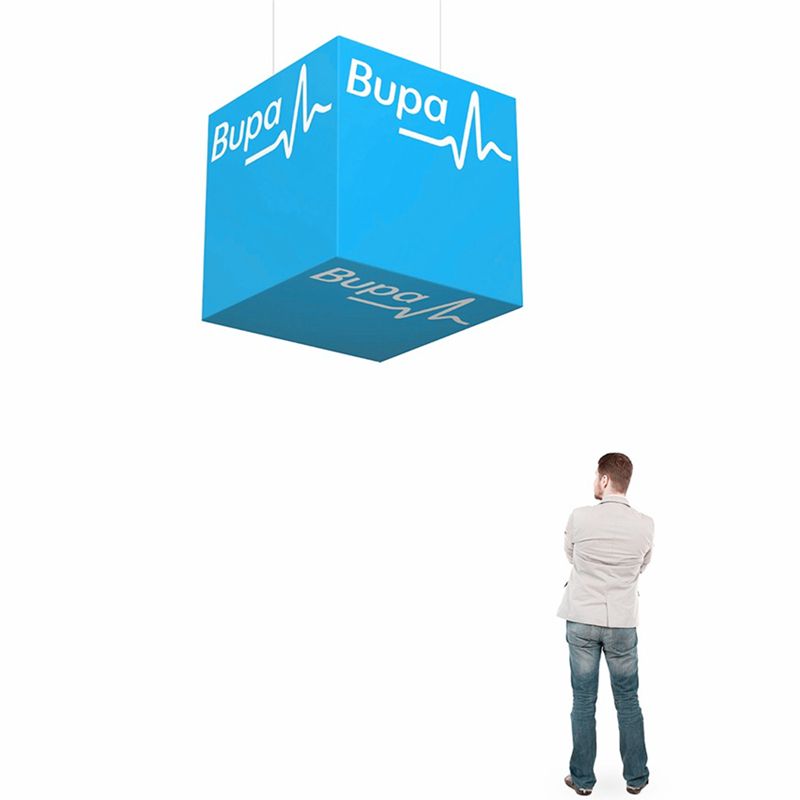 2021 4ft Ceiling Hang Cubic Sign Banner Cube Logo Advertising Display ...