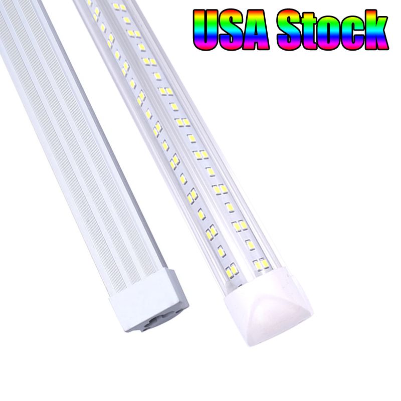 4Ft 8Ft LED Lights V Shaped Integrated Tube Light Fixtures 144W 4 Row ...