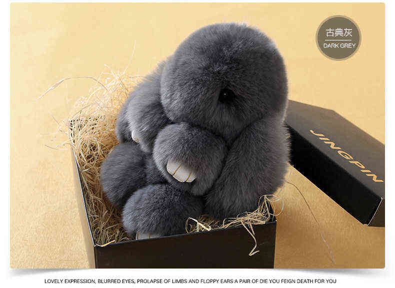 HOT Kawaii Cute Real Life Rabbit Animal Fur Doll Plush Toy Kids ...