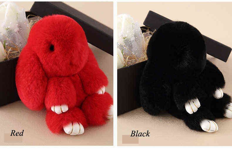 HOT Kawaii Cute Real Life Rabbit Animal Fur Doll Plush Toy Kids ...