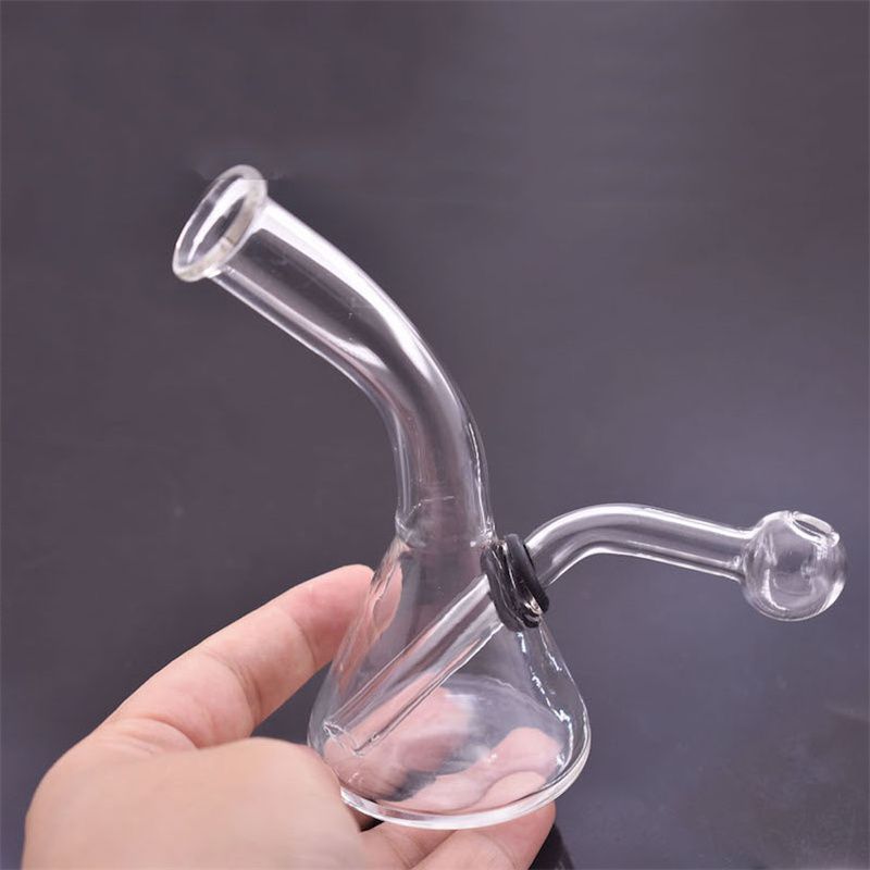 Pocket 4Inch Mini Glass Beaker Bongs With Replaceable Oil Burner Pipe ...