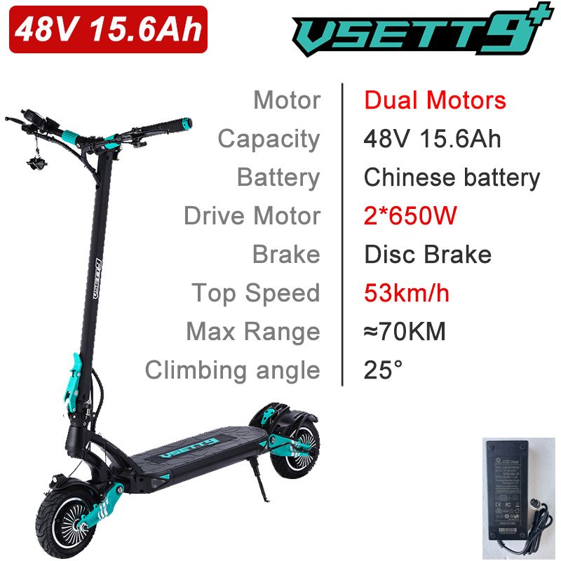 VSETT 9+ 9 PLUS Electric Scooter VSETT9 VSETT9+ Upgraded ZERO 9 Pro ...