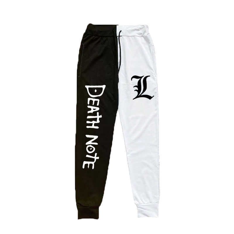 New Japan Anime Death Note Print Trousers Men Women Double Color ...
