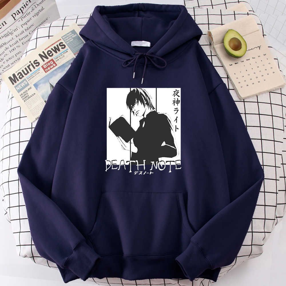 Death Note Hoodie Yagami Light Japan Manga MenS Hoodies Loose Casual ...