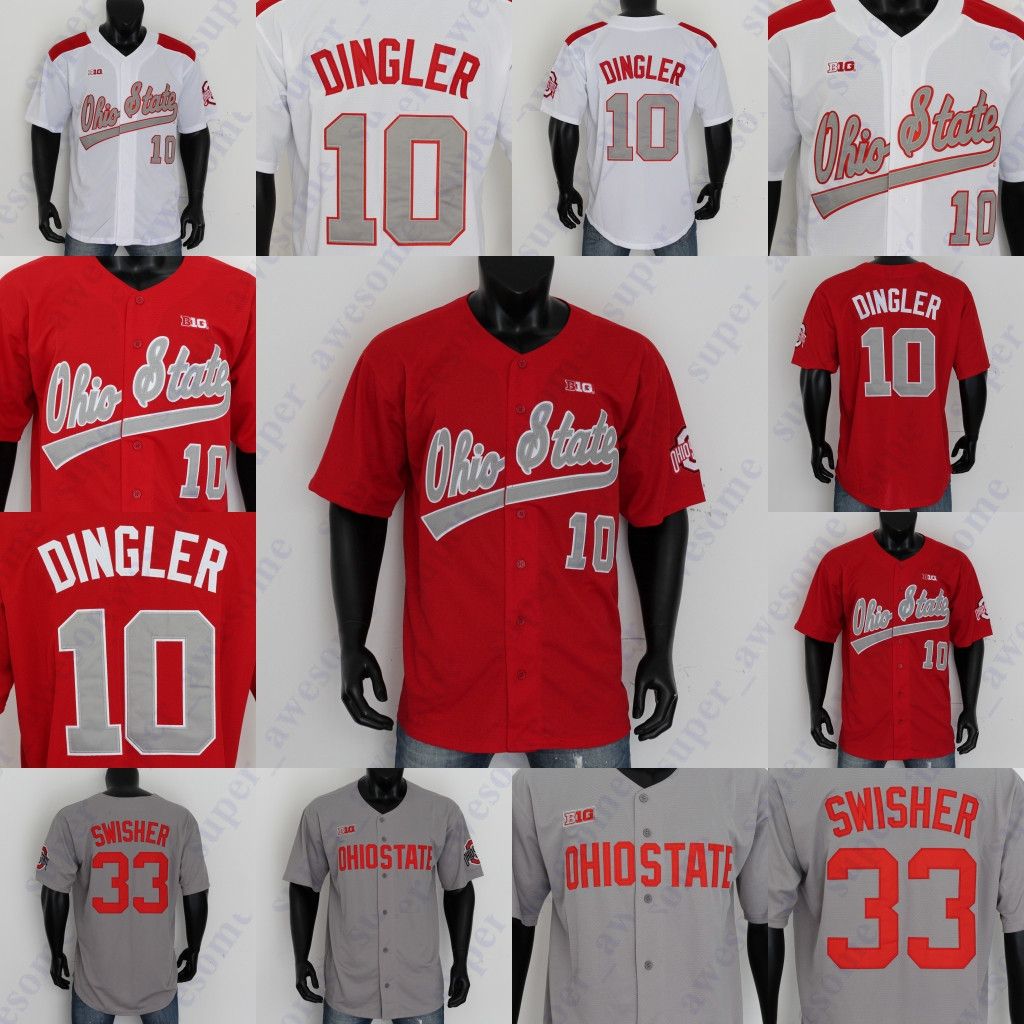 2021 Ohio State Baseball Jersey Dillon Dingler Brent Todys Connor Pohl ...
