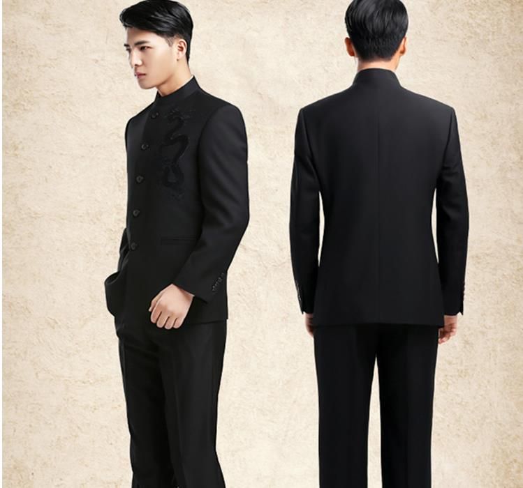 Chinese Collar Suit Slim Fit