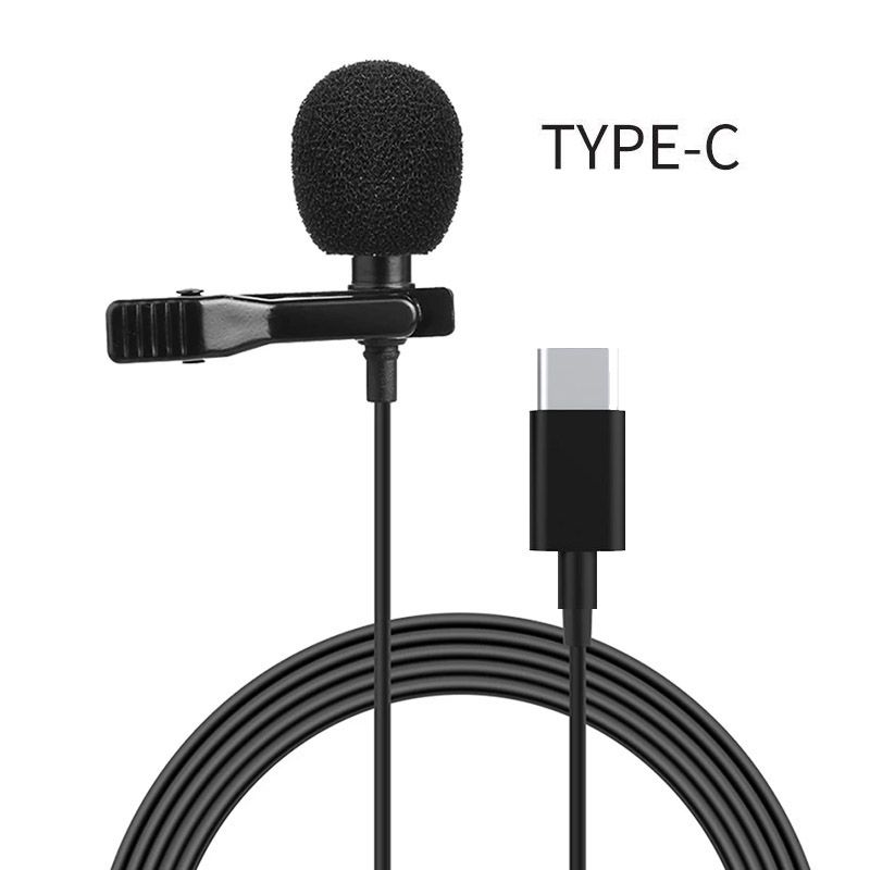 Mini Type C 3.5mm Lavalier Recording Microphone For Mobile Phone IPad ...