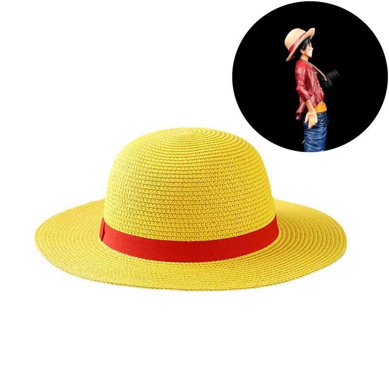 Summer Sun Yellow Luffy Cojo Straw Hat With Wide Brim For Women And Men ...