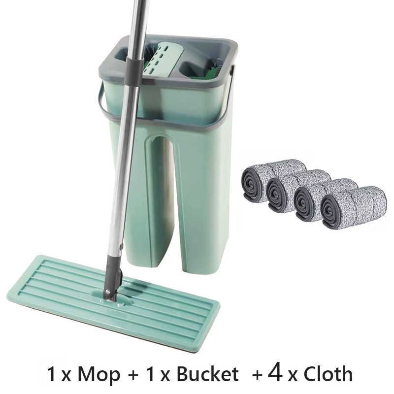 Rodanny Magic Mops Floor Cleaning Hand Mop Hands Squeeze With Bucket ...