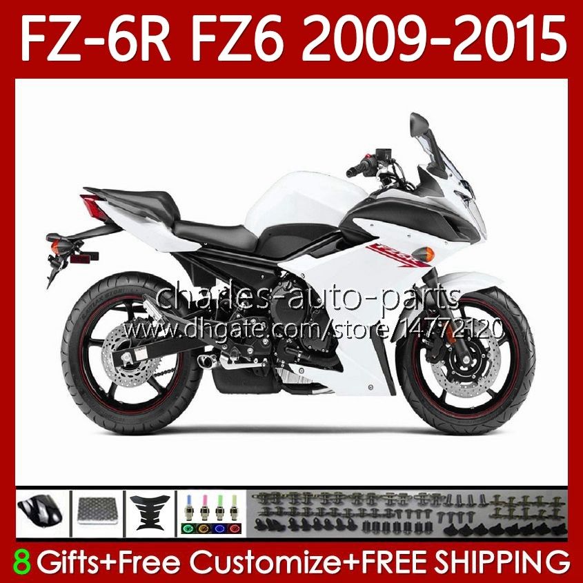 Body Kit For YAMAHA FZ6N FZ6 FZ 6R 6N White Black 6 R N 600 09 15 ...
