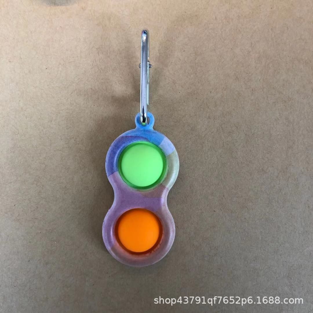 Push Bubble Fidget Toys Bubble Poppers Simple Key Ring Silicone ...