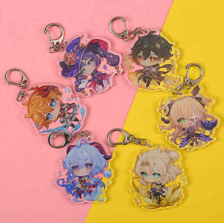 Best And Cheapest Key Rings Anime Keychain Genshin Impact Kaeya Razor ...