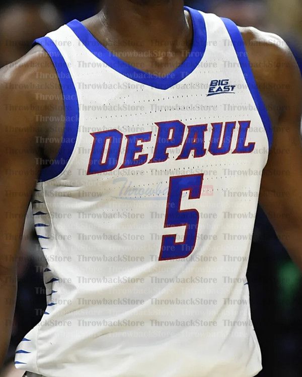 Custom DePaul Blue Demons Basketball Jerseys Moore Paul Reed Butz Weems ...