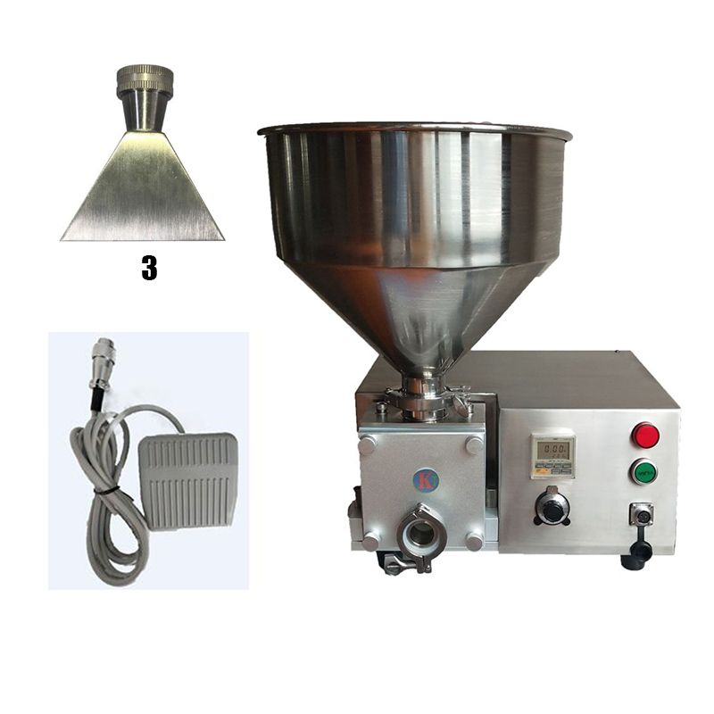 Dessert Shop Semi Automatic Cream Puff Filling Machine Stainless Steel ...