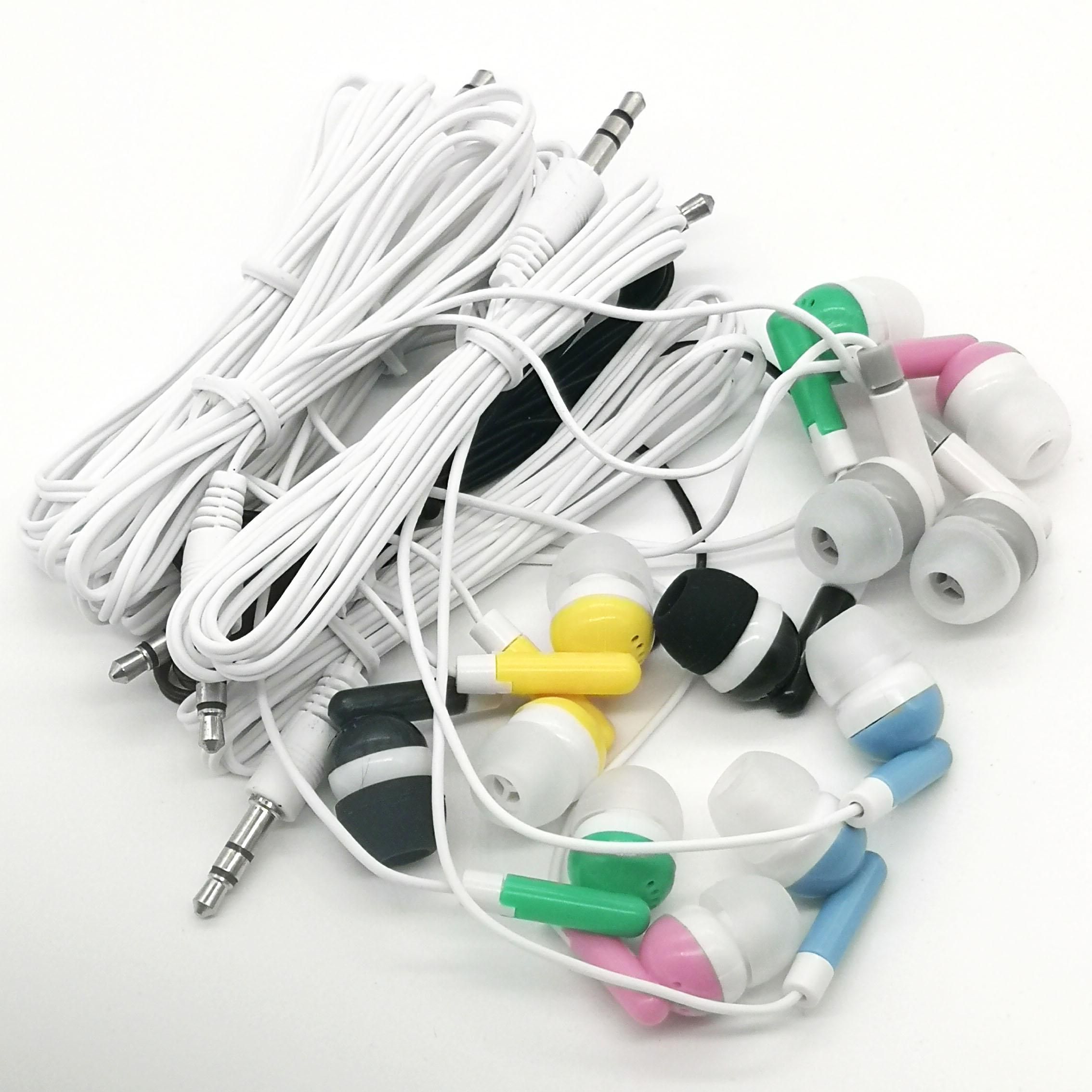 Earphones Headset 3.5mm Plug Disposable Earbuds For School Gift Museum ...