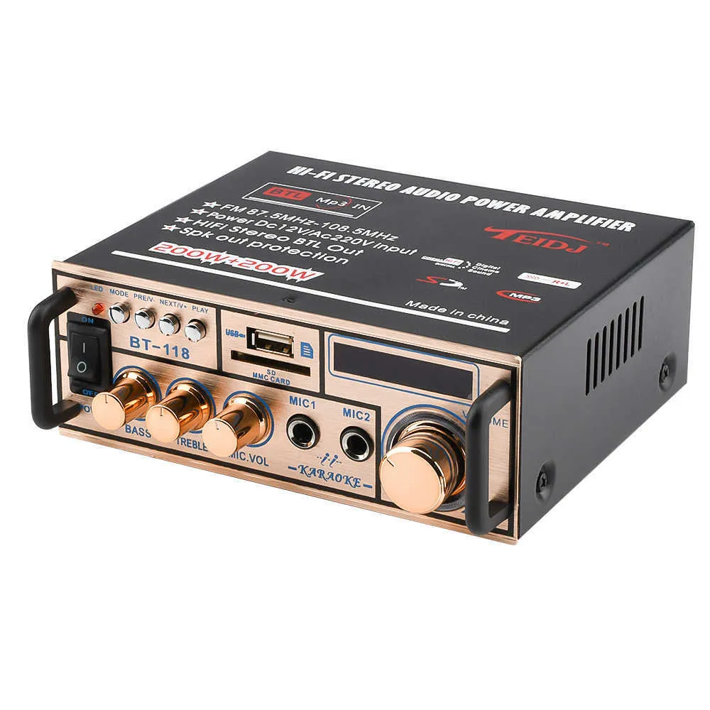 Amplificador De Potencia De Audio HIFI LCD Digital Bluetooth ...