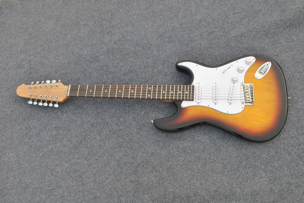 12 Strings Electric Guitar With White Pickguard,SSS Pickups,Rosewood ...