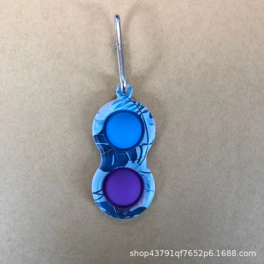 Push Bubble Fidget Toys Bubble Poppers Simple Key Ring Silicone ...