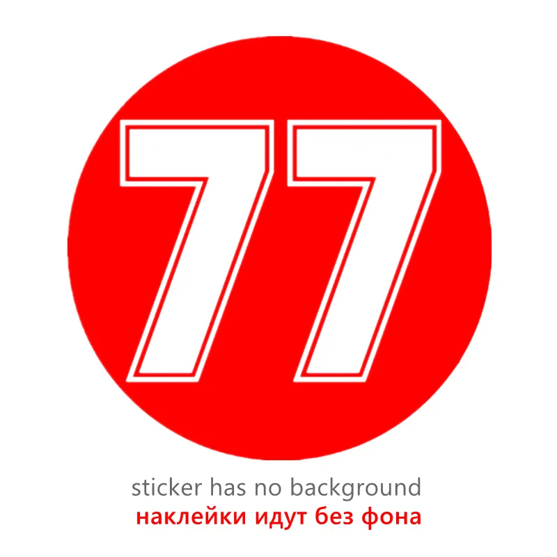 Carreras Número 77 Divertido Etiqueta Engomada Del Automóvil De Vinilo ...