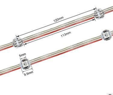 50Leds String WS2812B Pre Soldered Pixels RGB LED Module Nodes With ...