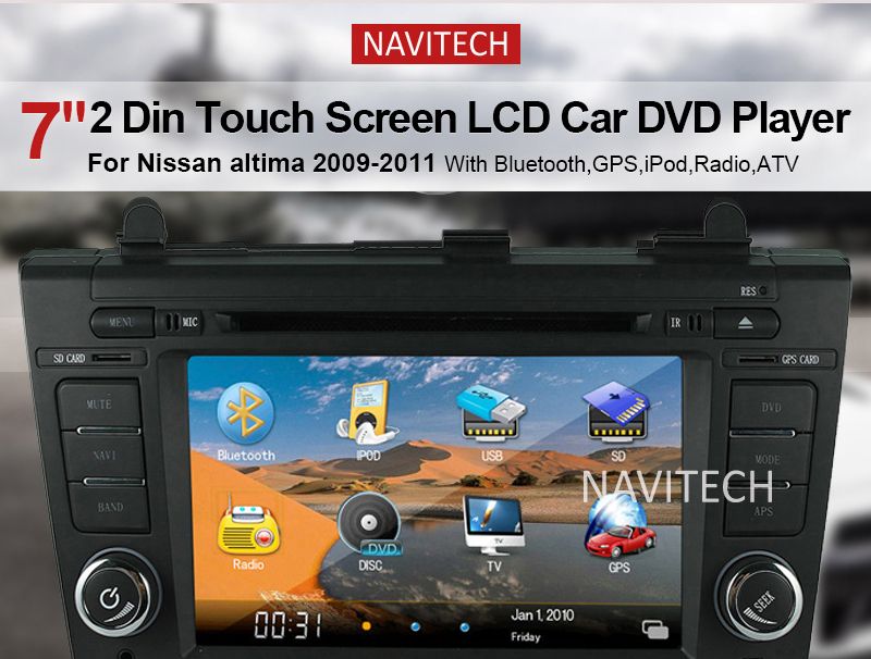2 Din Car Dvd Radio For Nissan Altima Navigation Dvd Gps With REAR VIEW ...