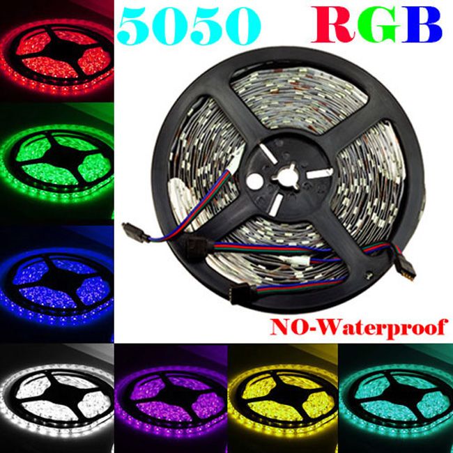 50 Meter Led Strip Light 5050 SMD 150/300Led RGB Led Flexible Strip 12V ...