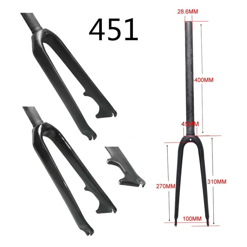 451 3k Carbon Mini Velo Vélo Fork 20 1 1/8 Fourches Rigides Mini ...