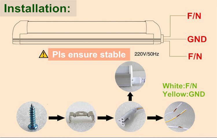 T5 LED Tube Light 4ft 3ft 2ft T5 Fluorescent G5 LED Lights 9w 13w 18w ...