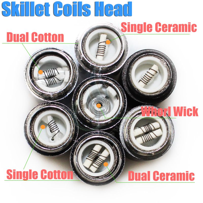 Skillet Atomizer Rebuildable Coils Head For Skillet Ego D Dual Ceramic ...